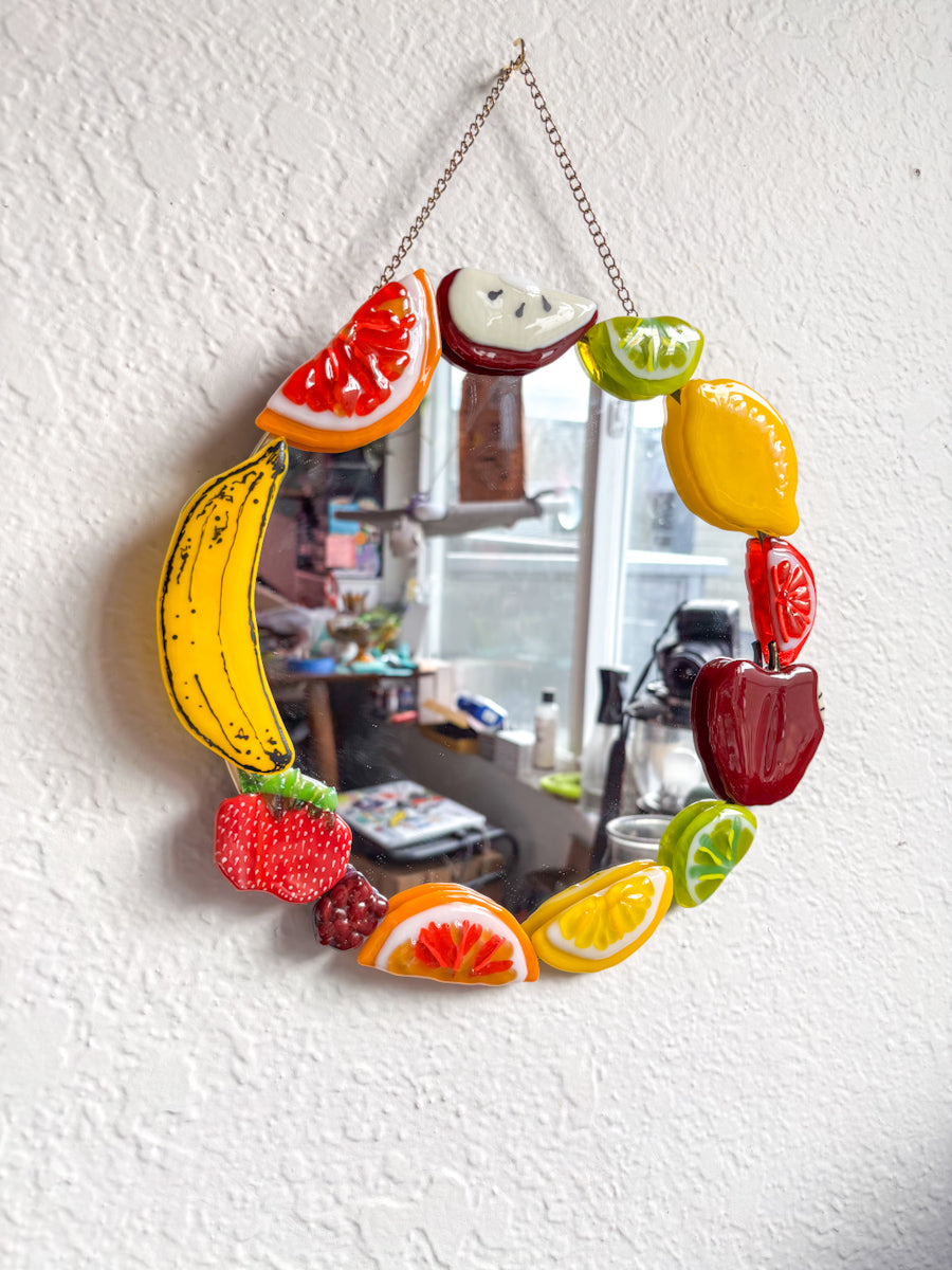 10” Fruit Mirror – Manic Pixie Dream Squirrel